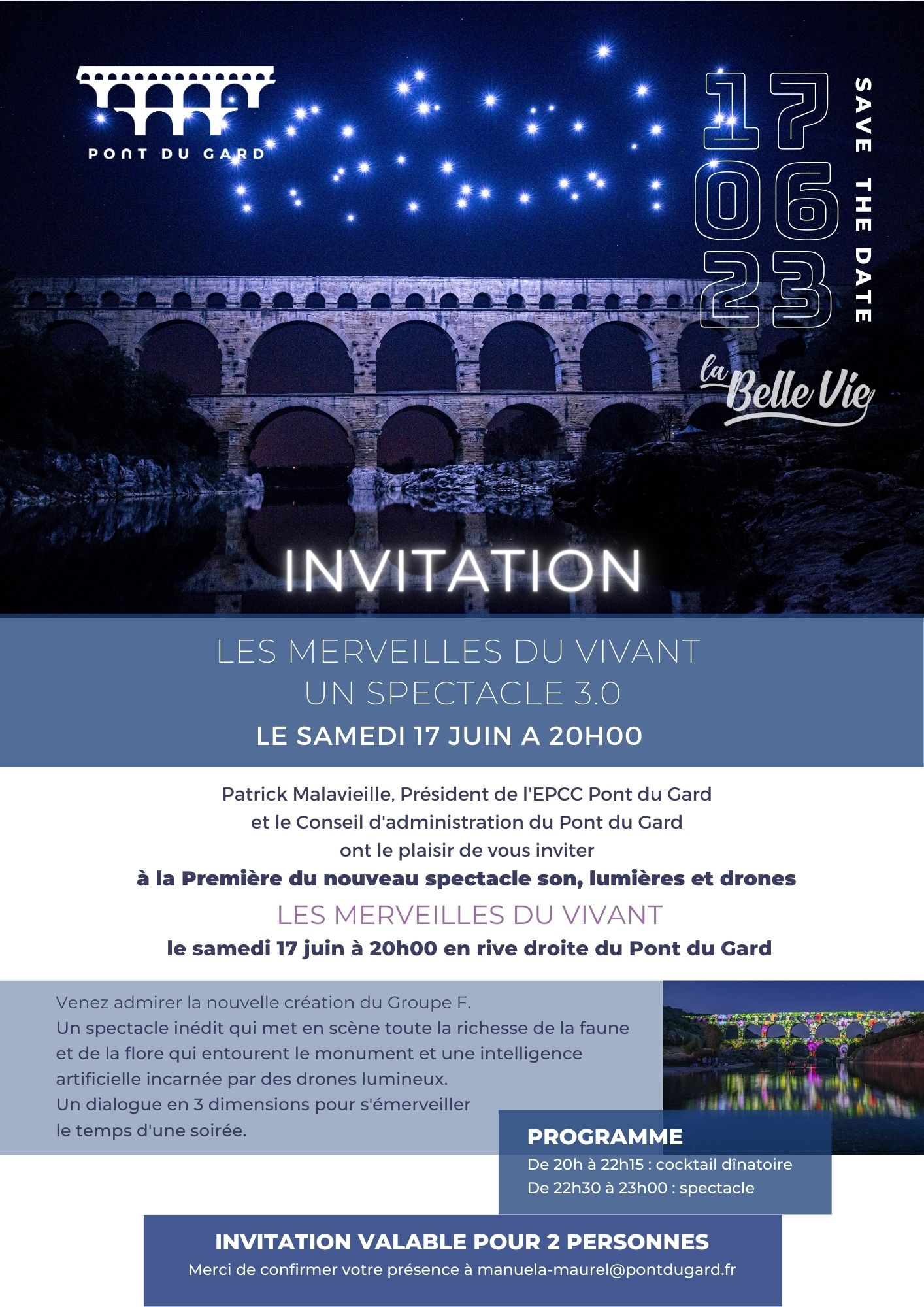 Invitation au spectacle "Les Merveilles du Vivant" du Pont du Gard - Le ...